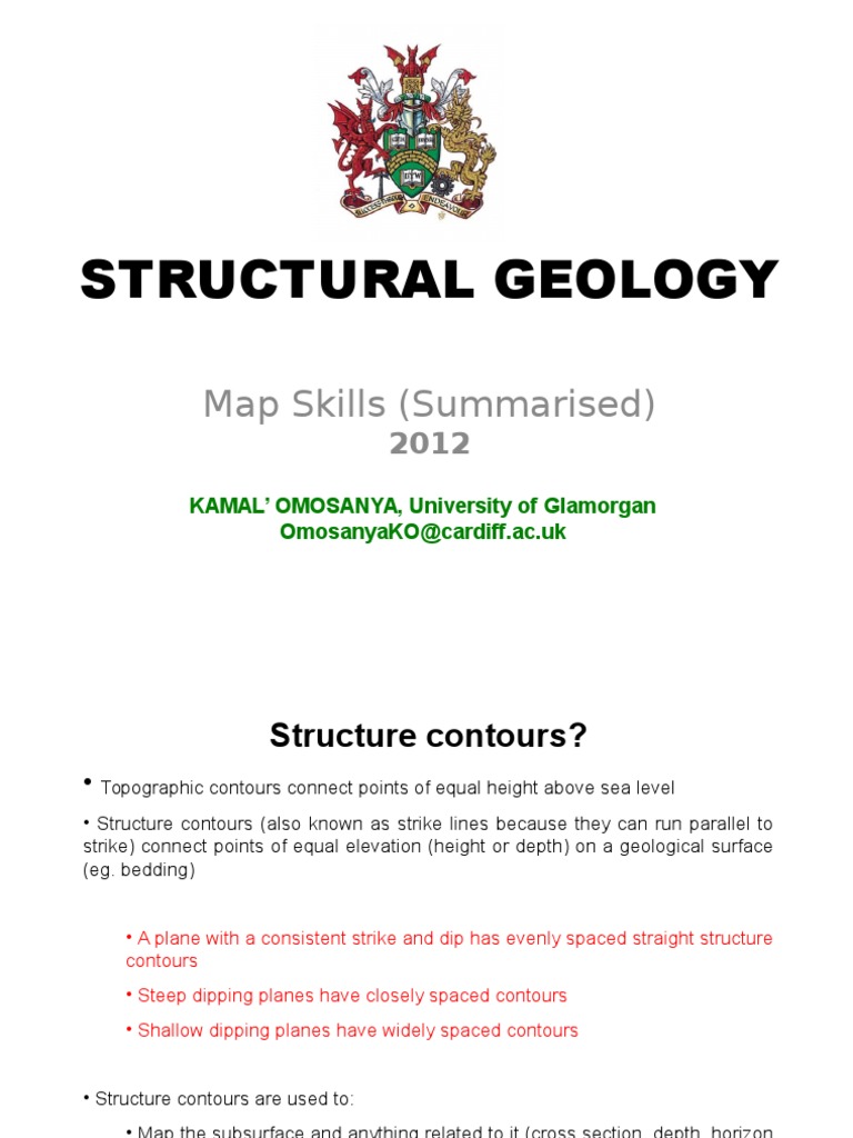 Map Skills and Structural Geology Techniques | PDF | Contour Line ...