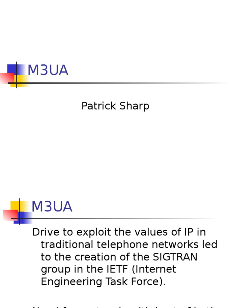 Sharp M3UA | PDF | Internet Protocols | Public Switched Telephone Network
