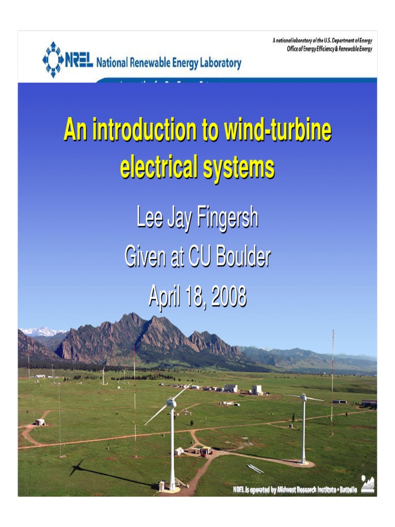 Wind Turbine Electrical Systems | PDF | Wind Power | Wind Turbine