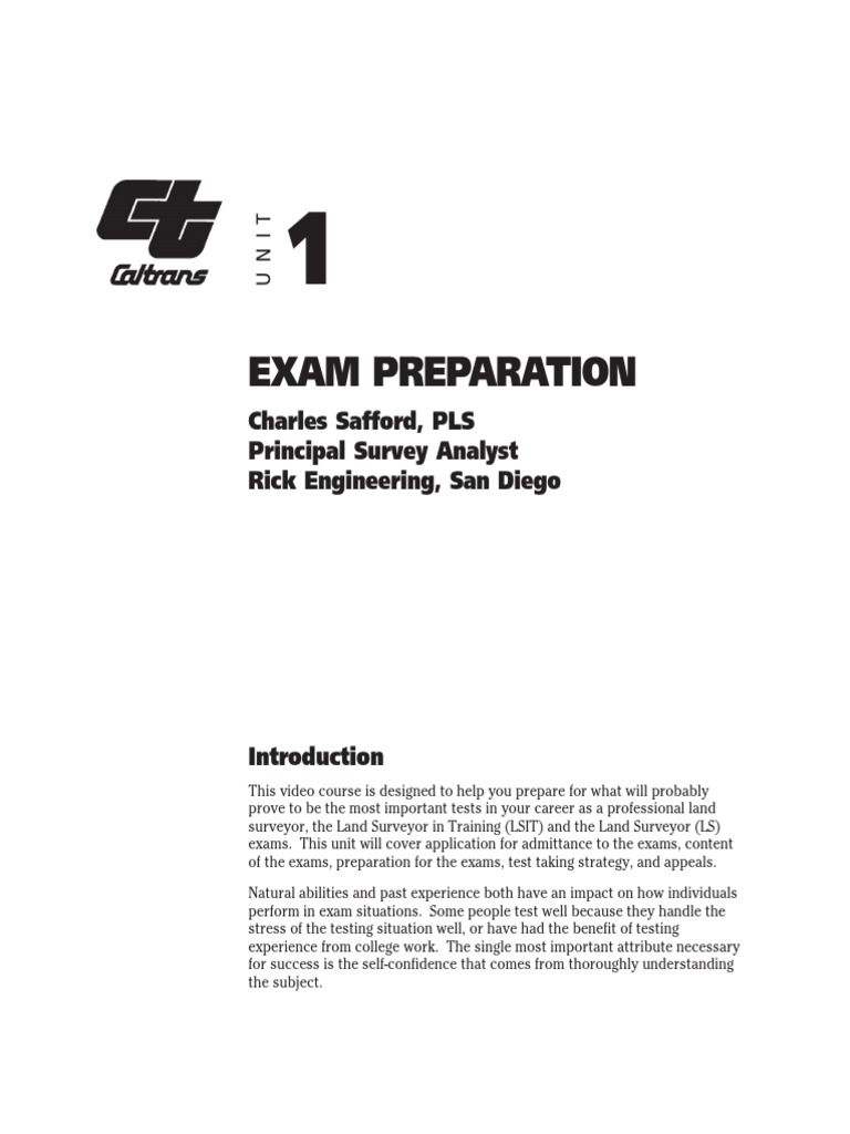 LSIT and LS Exam Preparation Guide | PDF | Surveying | Test (Assessment)