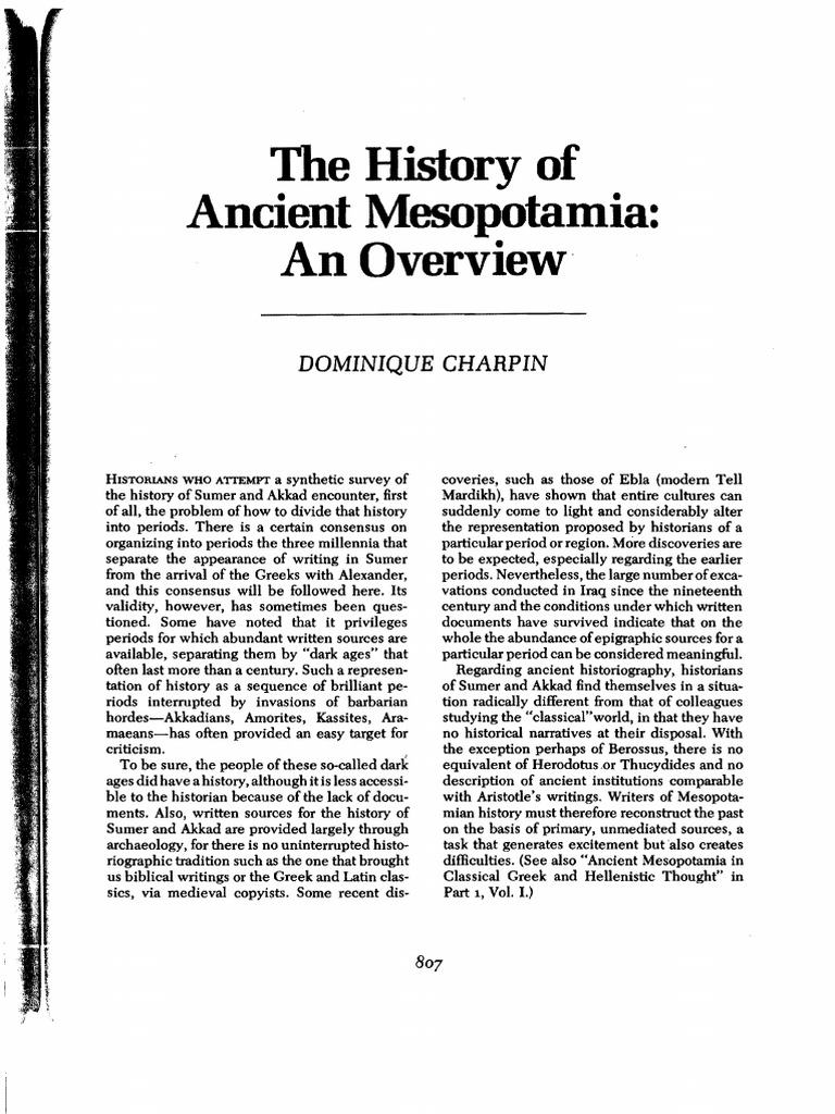 The History of Ancient Mesopotamia: An Overview | PDF | Babylonia | Sumer