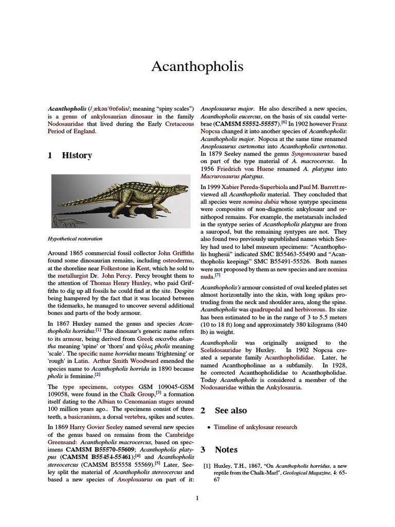 Dinosaur Fossil History | PDF | Classics