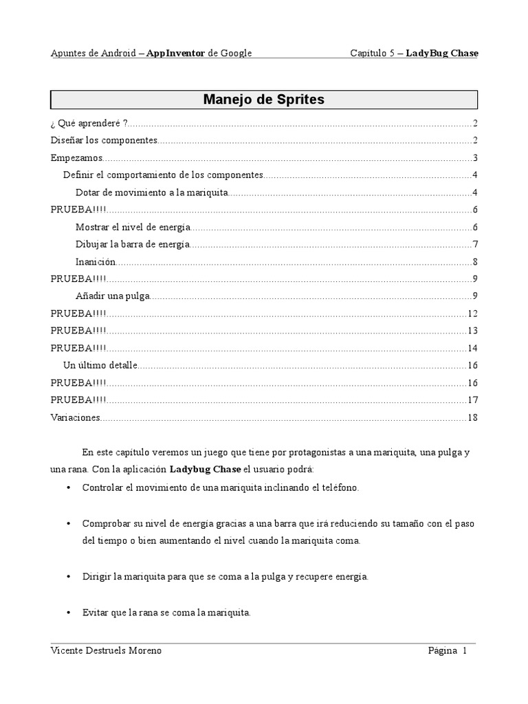 Juego LadyBug Chase en AppInventor | PDF | Android (sistema operativo ...