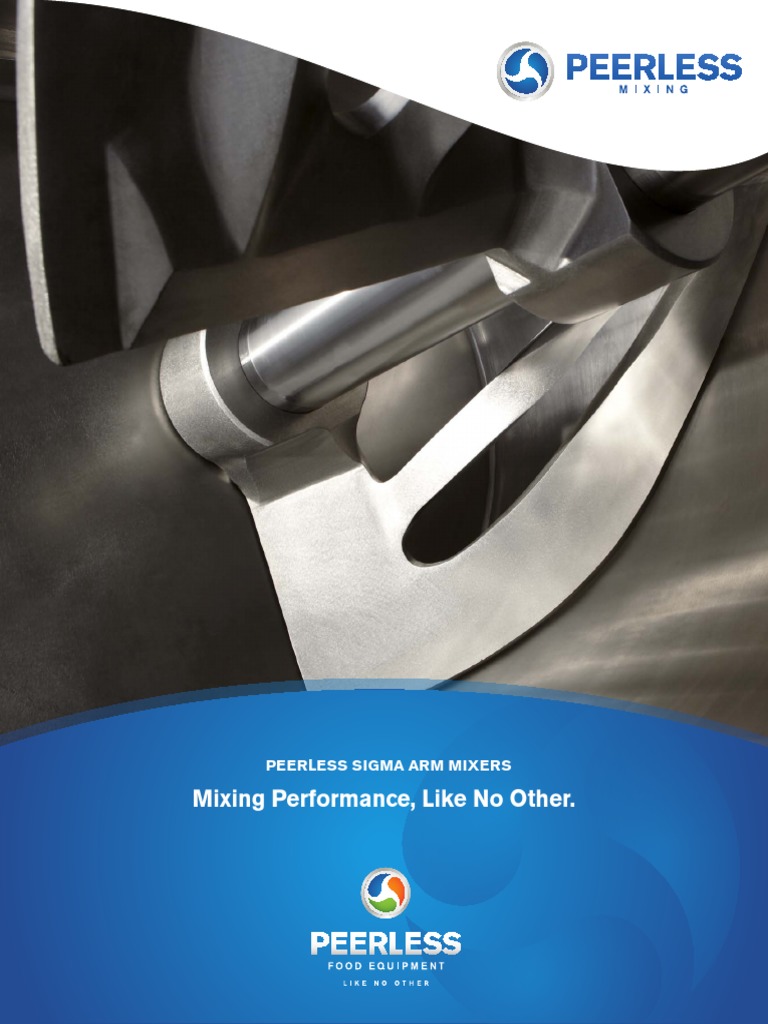 Peerless Sigma Mixer Brochure | PDF | Mixer (Cooking) | Reliability ...