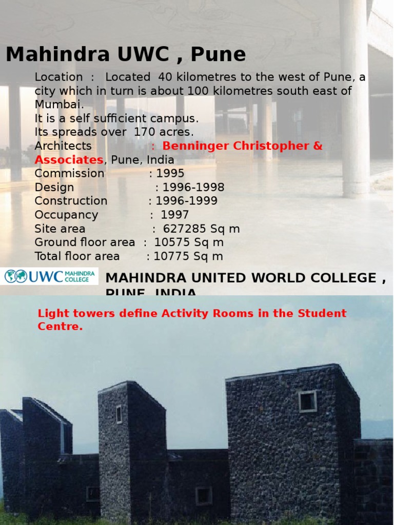 Mahindra UWC Campus Overview | PDF