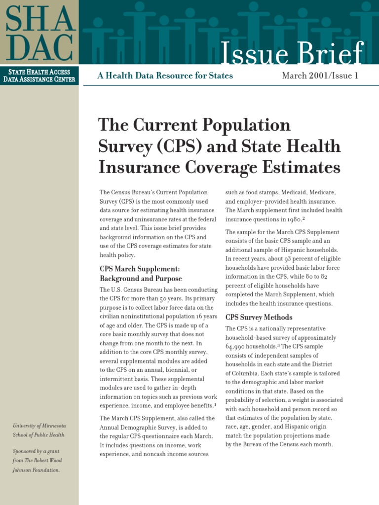 The Current Population Survey (CPS) and State Health Insurance Coverage ...