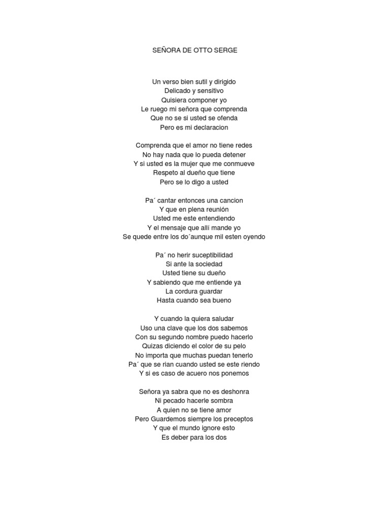 Señora de Otto Serge | PDF