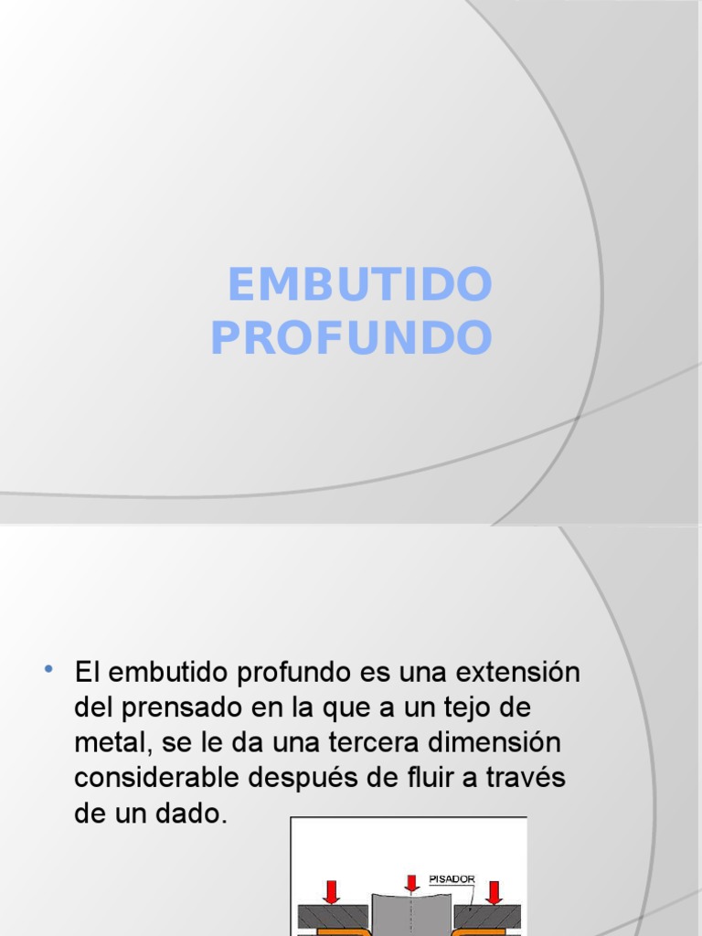 Proceso de Embutido Profundo en Metal | PDF | Science | Ingeniería