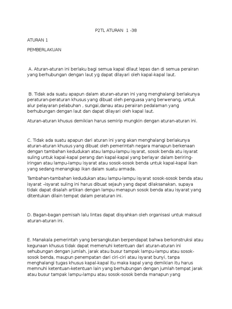 P2TL Aturan 1 | PDF