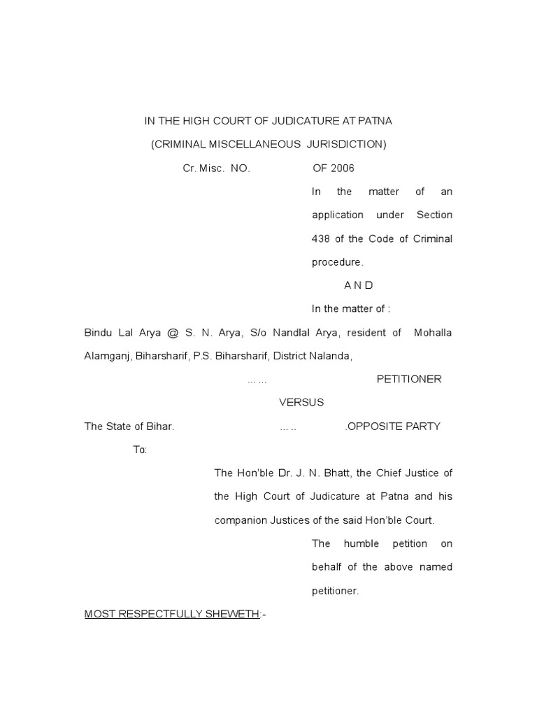 Anticipatory BAIL | Bail | Public Law