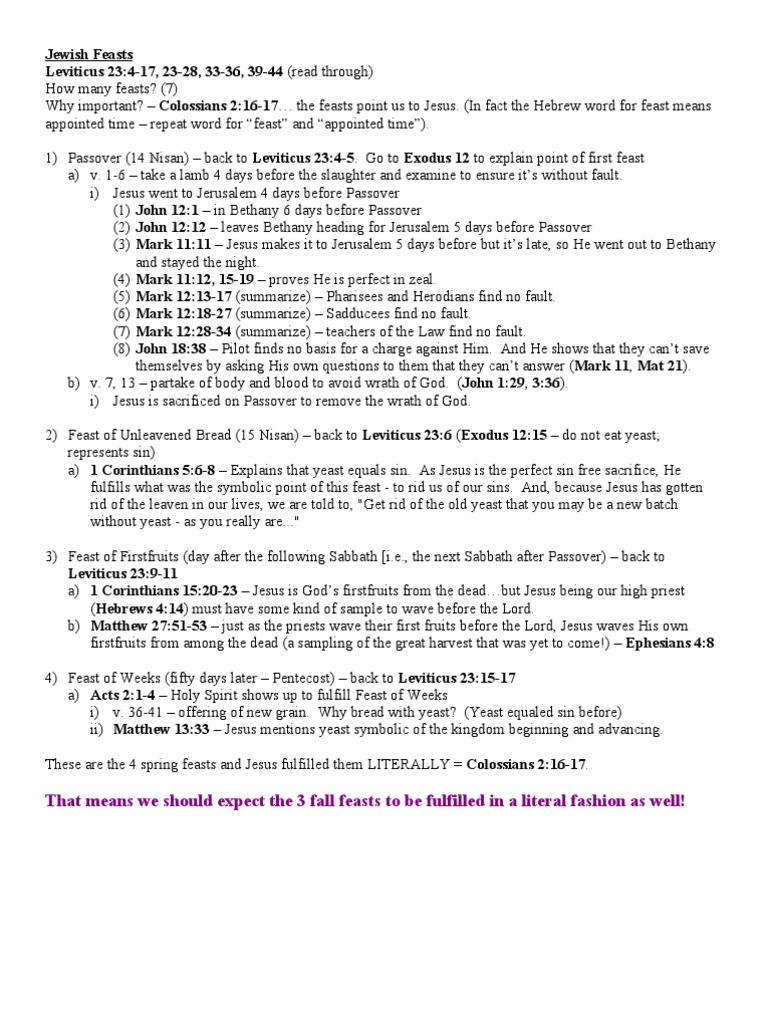 Understanding Jewish Feasts and Their Significance | PDF | Rosh ...