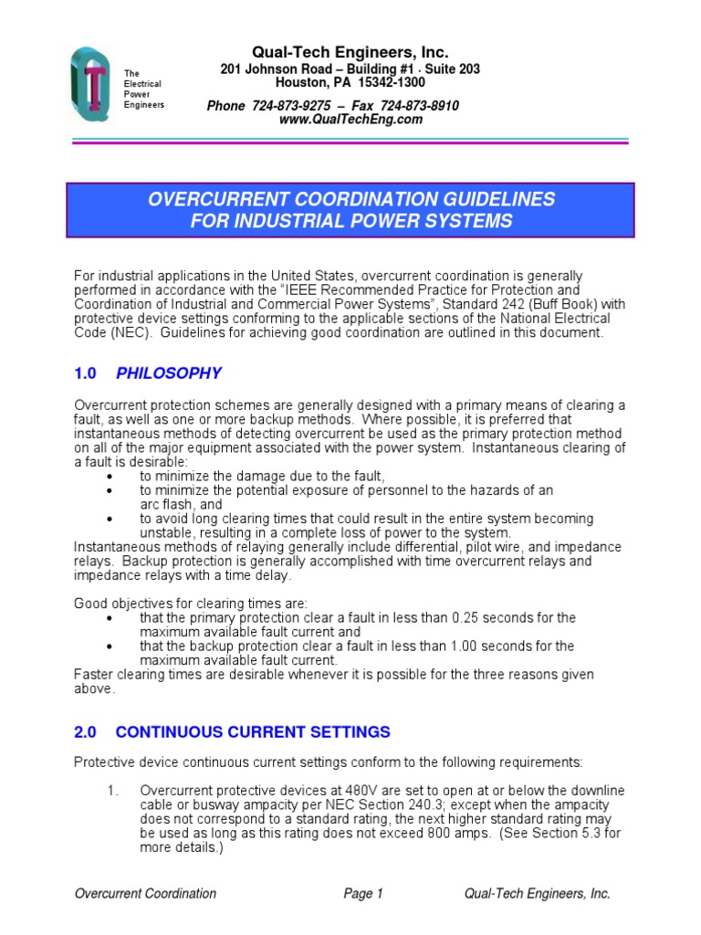 Guidelines For Relay Setting | PDF | Relay | Fuse (Electrical)