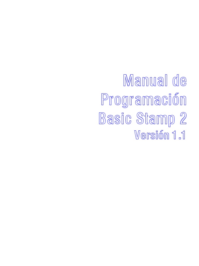 Manual de Basic Stamp 2 Version 1.1 | PDF | Microcontrolador | Poco