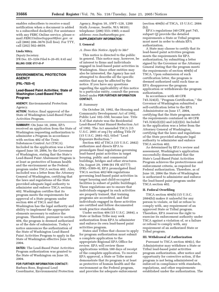 Notice: Grants, States and Local Assistance: Lead-Based Paint ...