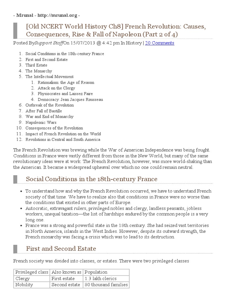 Mrunal Old NCERT World History Ch8 - French Revolution PDF | PDF ...