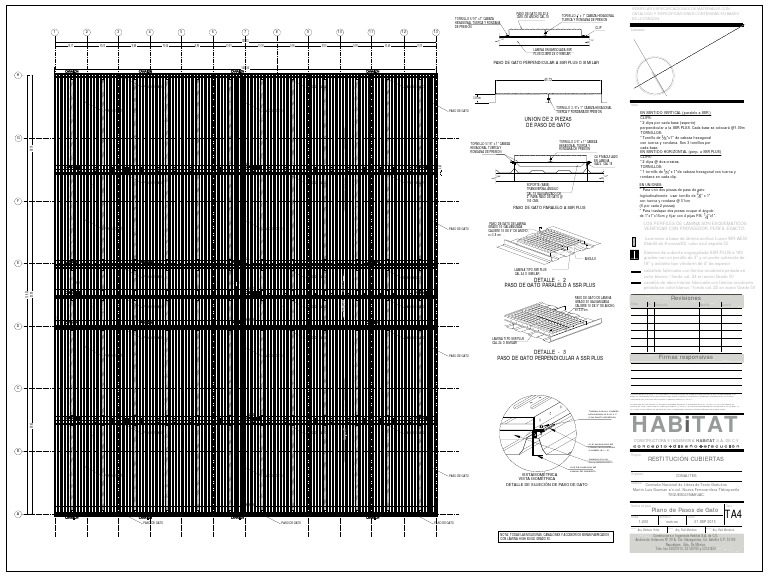 Plano Estructural Techumbre | PDF | Tornillo | Unión