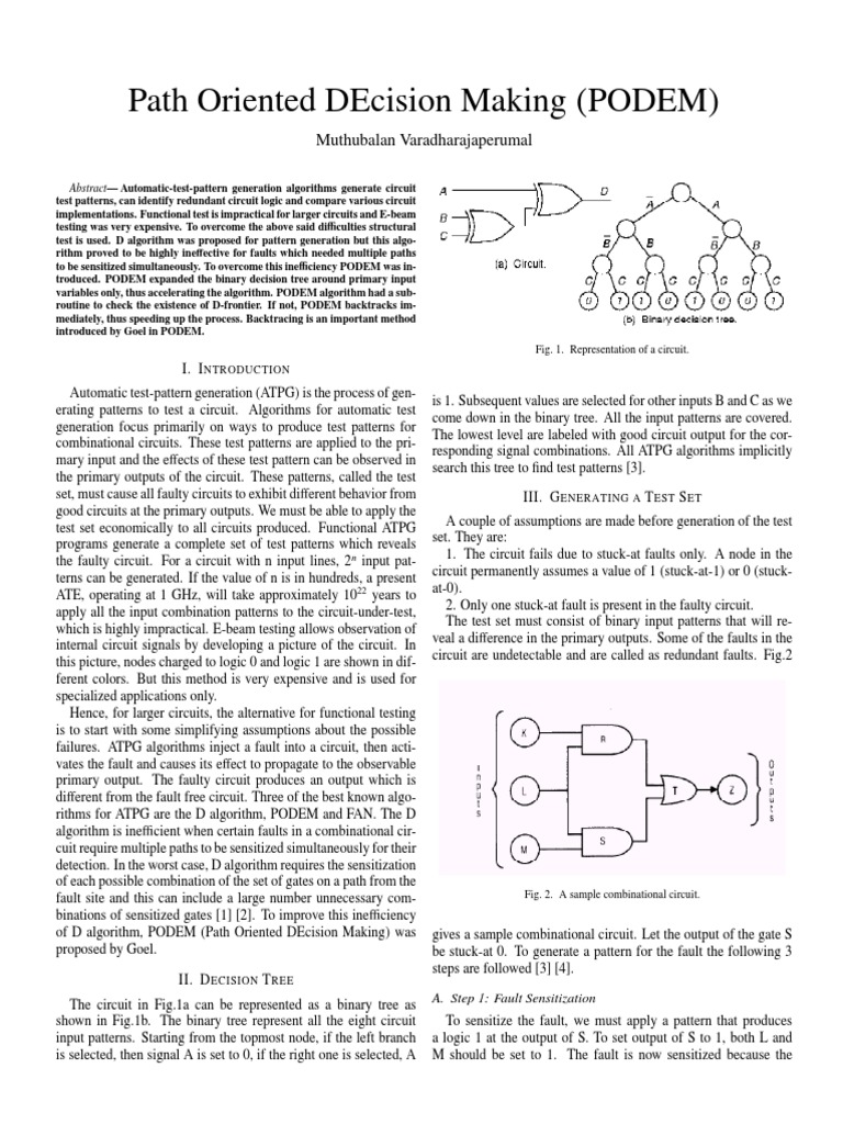 Podem Algorithm | PDF | Discrete Mathematics | Digital Electronics