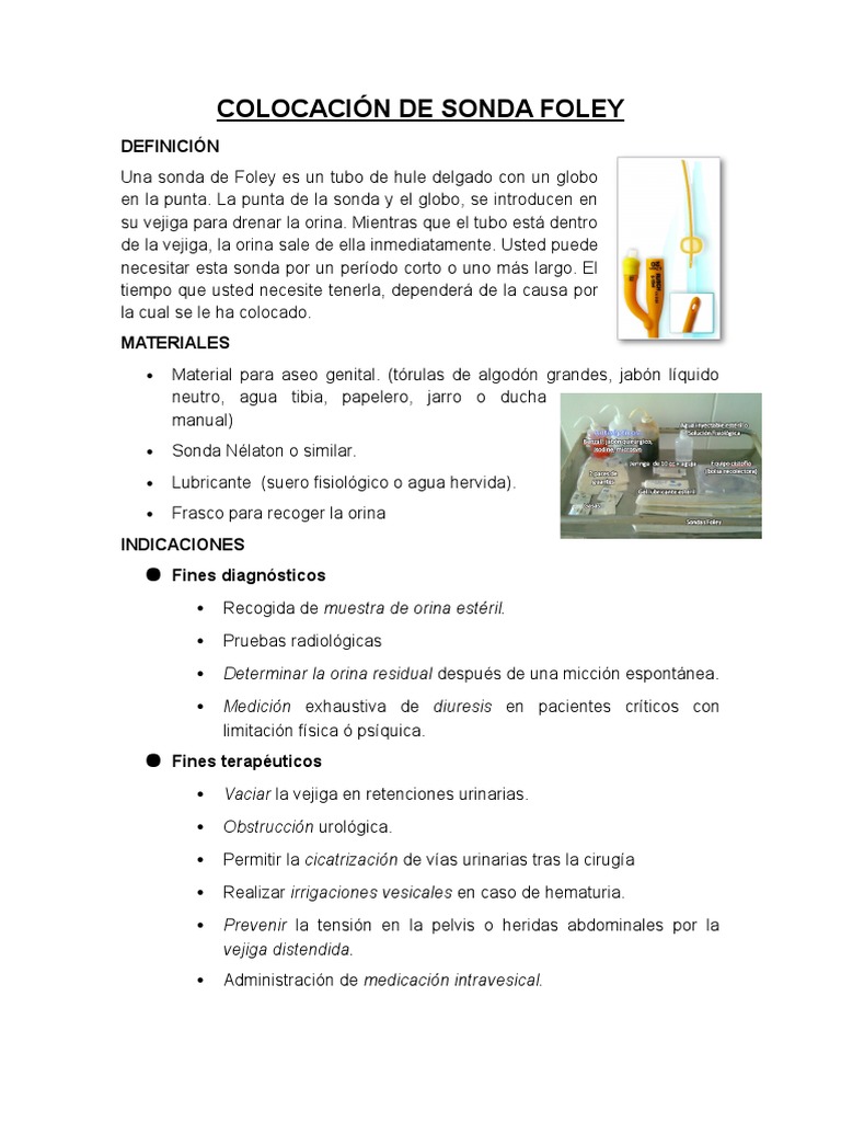 Colocación de Sonda Foley | Vejiga urinaria | Urología