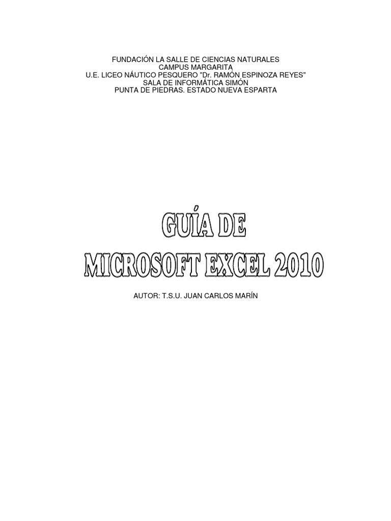 Guia de Excel 2010 | PDF | Point and Click | Fórmula