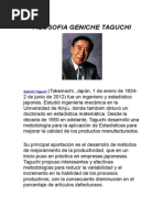 Genichi Taguchi Biografia y Aportaciones Al Control de Calidad | PDF ...