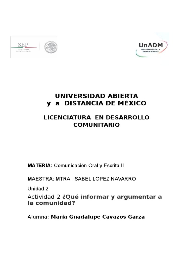 Coe2 U2 A2 Macg | PDF | Juventud | Educación Secundaria