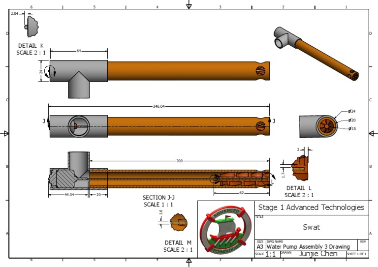 Water Pump Assembly Diagram | PDF | Technology & Engineering