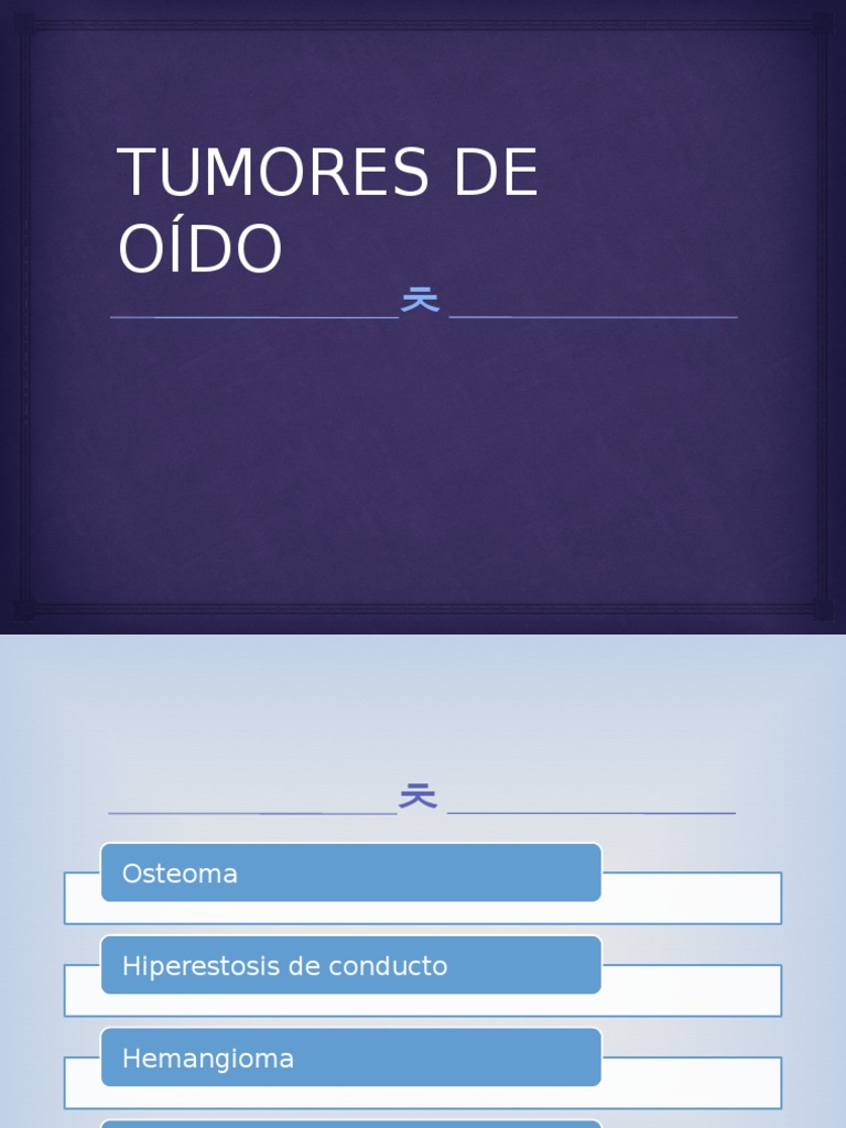 Tumores de Oído | PDF | Oído | Hueso