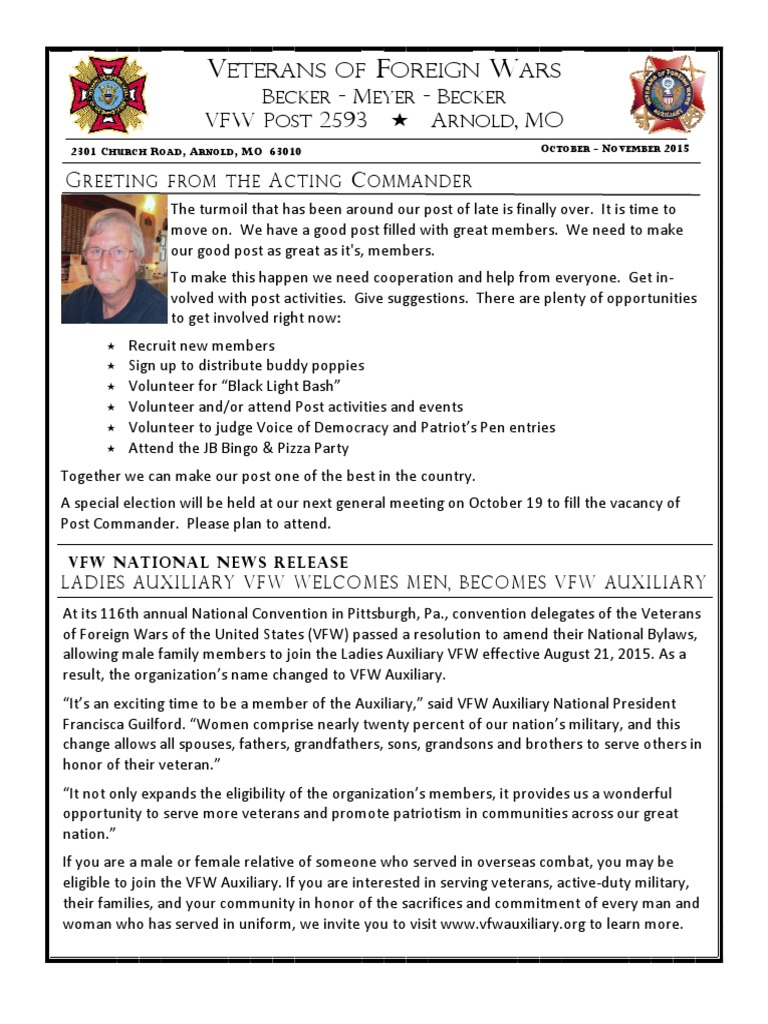 VFW Post 2593 | PDF | Armed Conflict | Unrest