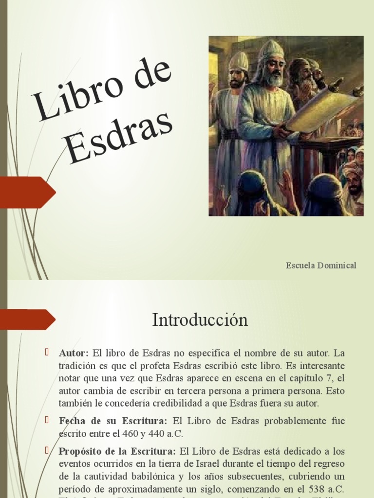 Resumen del Libro de Esdras en la Biblia | PDF | Templo en jerusalén | Ezra