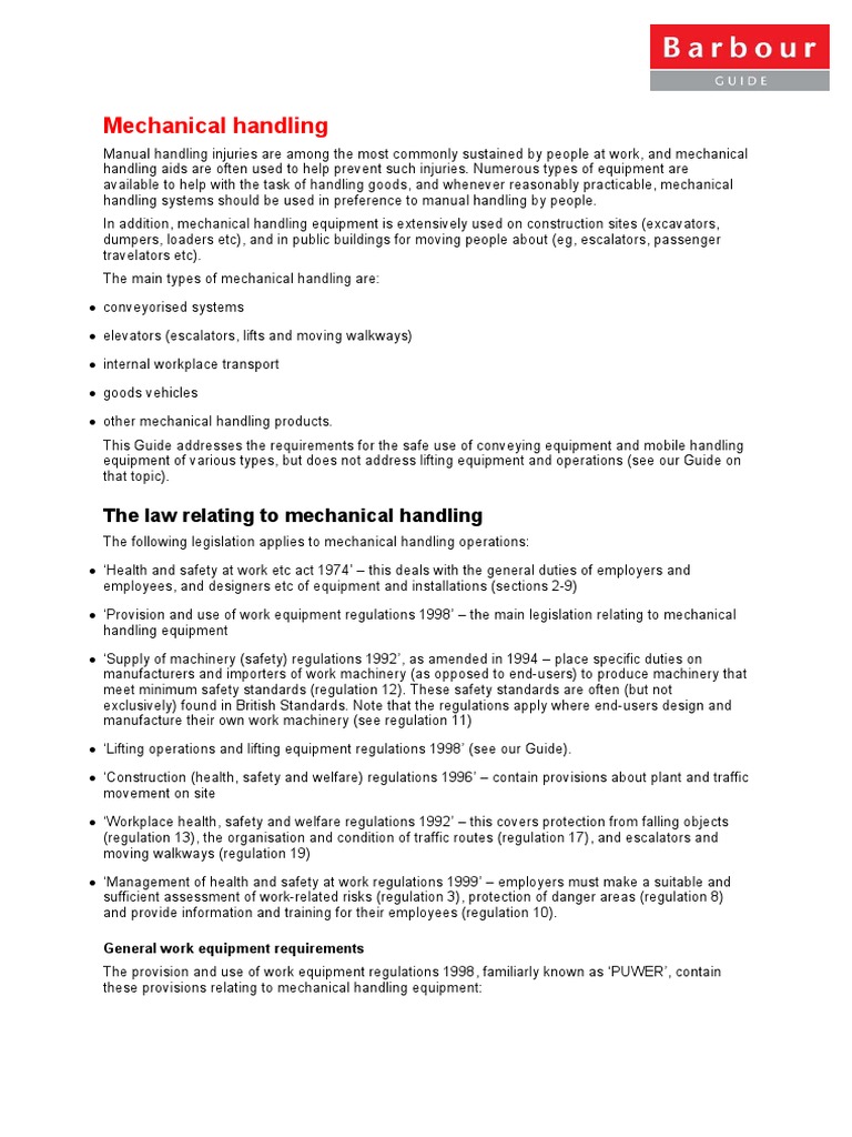 Mechanical Handling | Download Free PDF | Elevator | Escalator