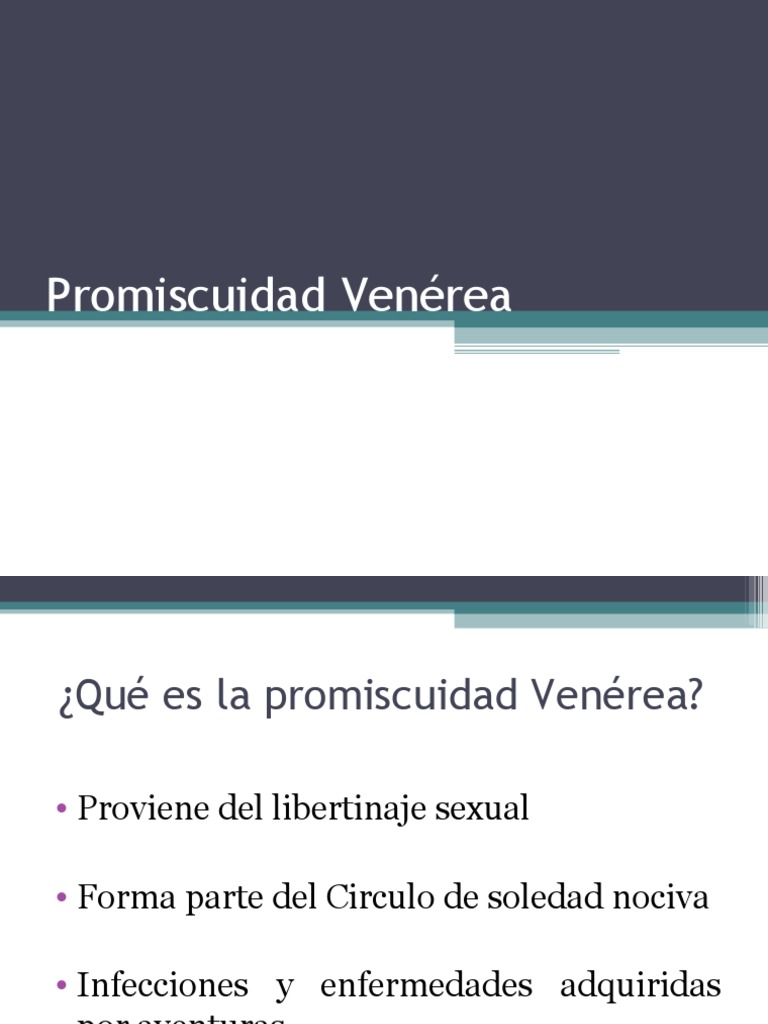 Promiscuidad Venérea | PDF