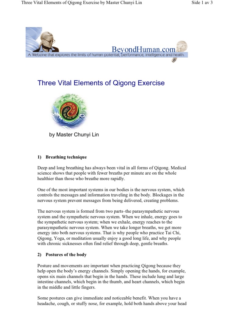 Master Chunyi Lin's Qigong Techniques | PDF | Traditional Chinese ...