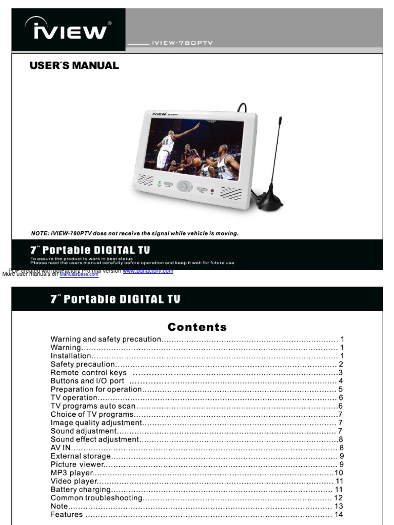 IView 780PTV | PDF | Software | Application Software