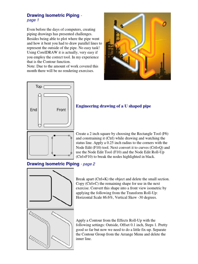 Drawing Isometric Piping PDF | PDF | Ellipse | Line (Geometry)