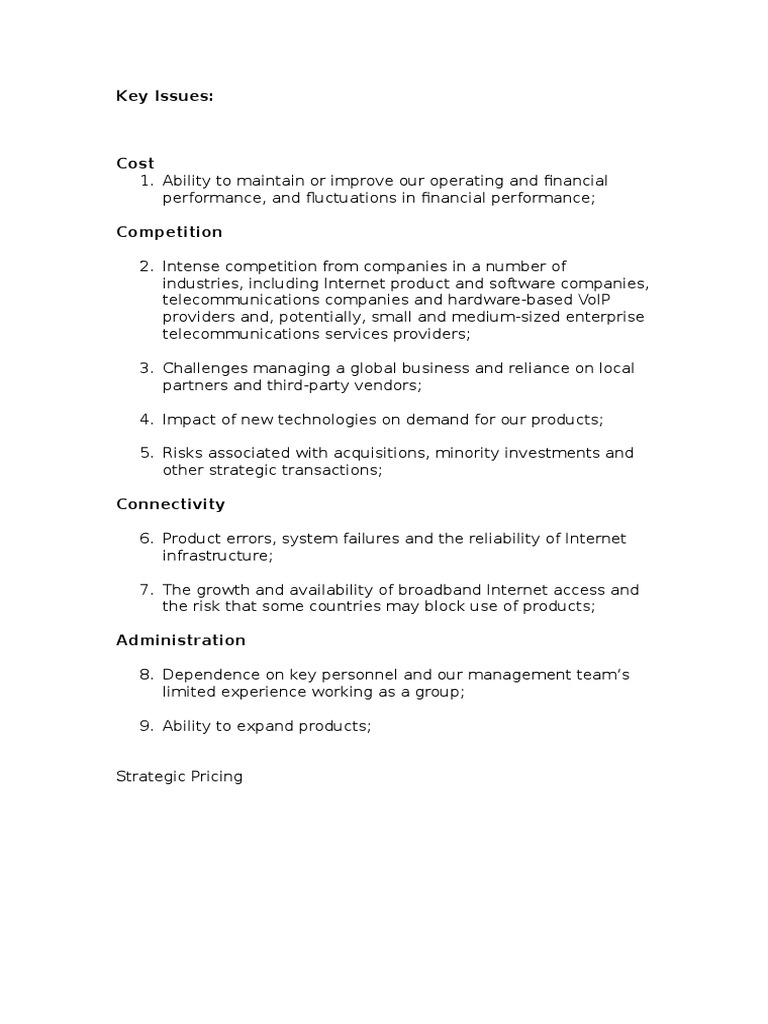 Skype 4.2 Download: Key Business Issues | PDF