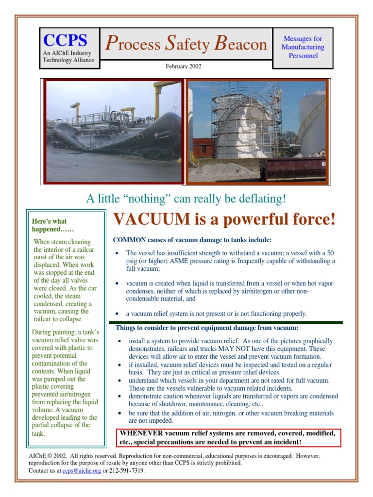 CCPS PS Beacon - Vaccum Is A Powerful Force OK | PDF | Vacuum ...