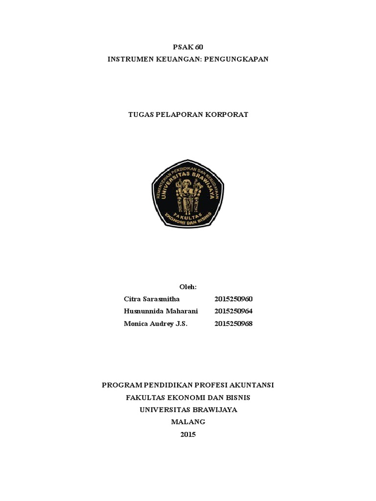 Pengungkapan PSAK 60 Instrumen Keuangan | PDF
