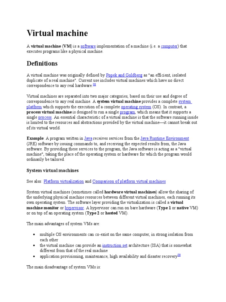 Virtual Machine | PDF | Virtual Machine | Operating System