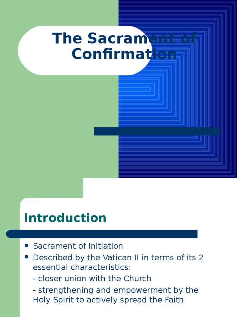 Sacrament Of Confirmation Pdf Confirmation Sacraments