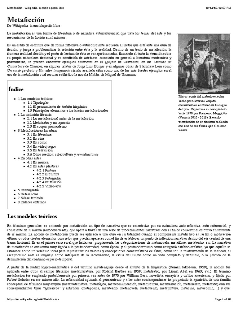 Metaficción | PDF