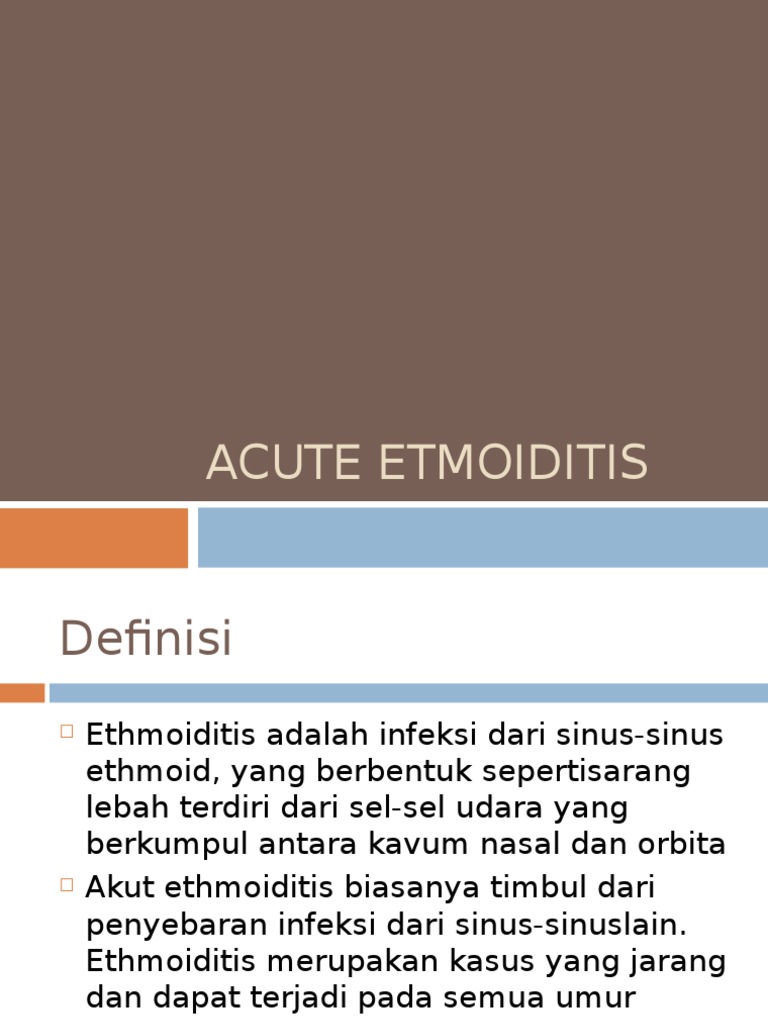 Acute Etmoiditis | PDF