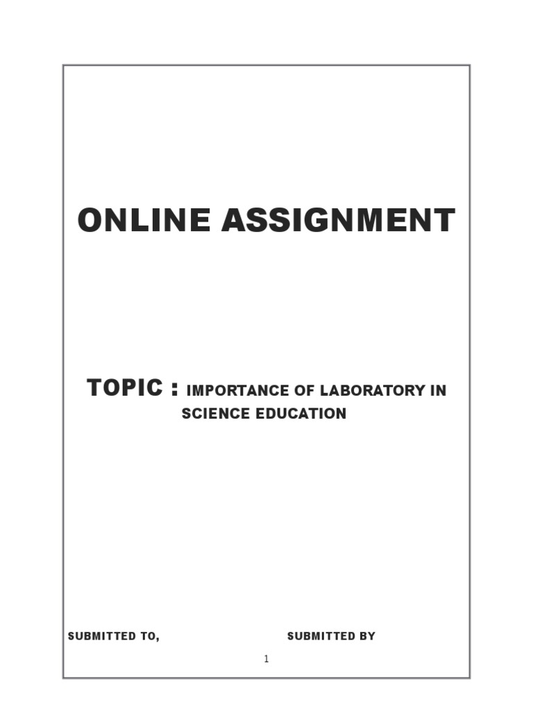 Online Assignment | PDF | Science Education | Laboratories
