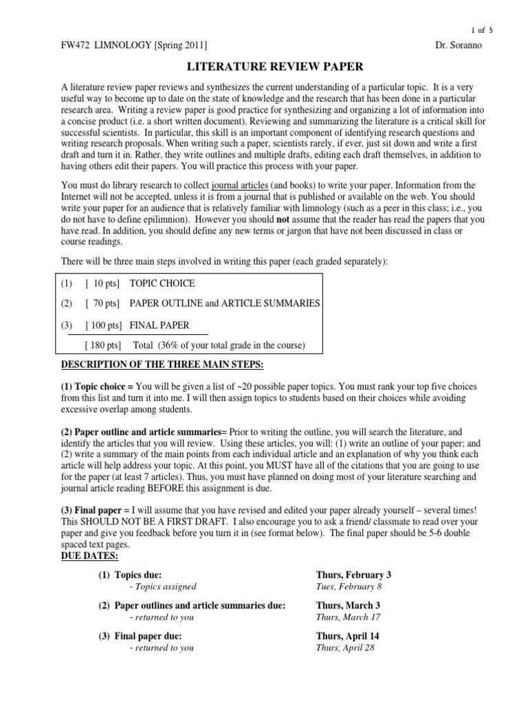 Format Review Litrev Assignment | PDF | Citation | Science