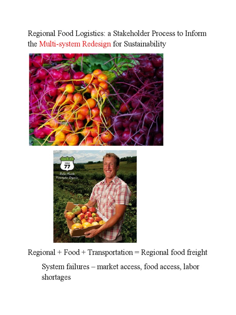 Regional Food Logistics Presentation W Photos | PDF
