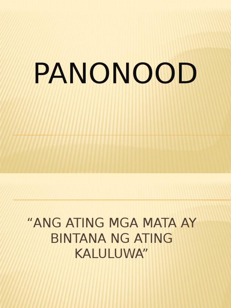 PANONOOD | PDF