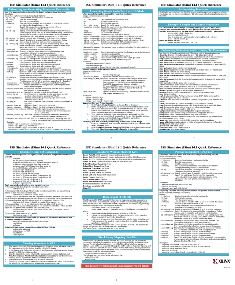 14 1 Isim Quick Reference Guide | PDF | Hardware Description Language ...