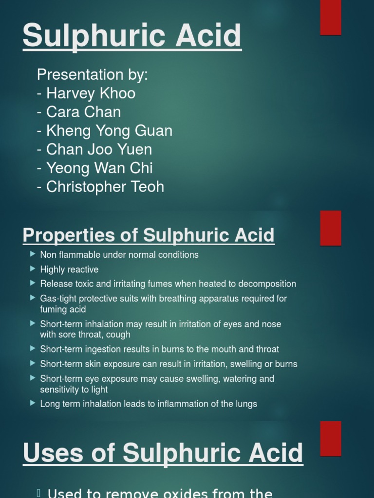 Sulphuric Acid | Sulfuric Acid | Sulfur