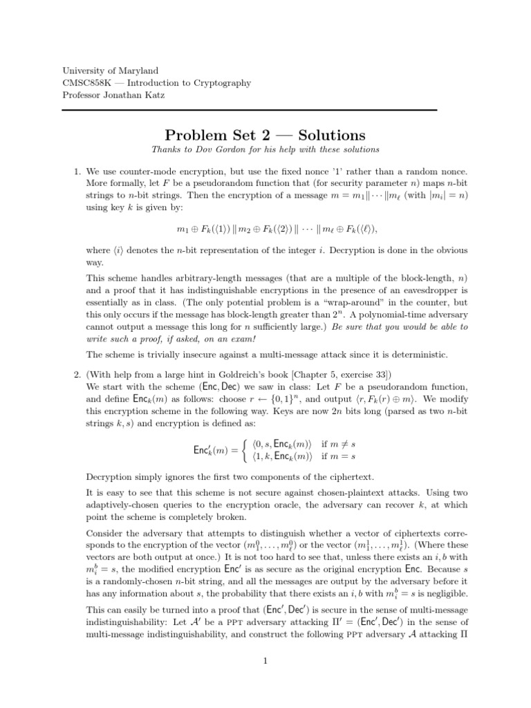 Homework Solutions Cryptography | Download Free PDF | Secure Communication | Espionage Techniques