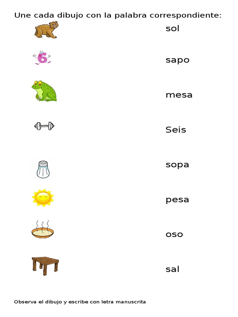 Actividades Letra S | PDF