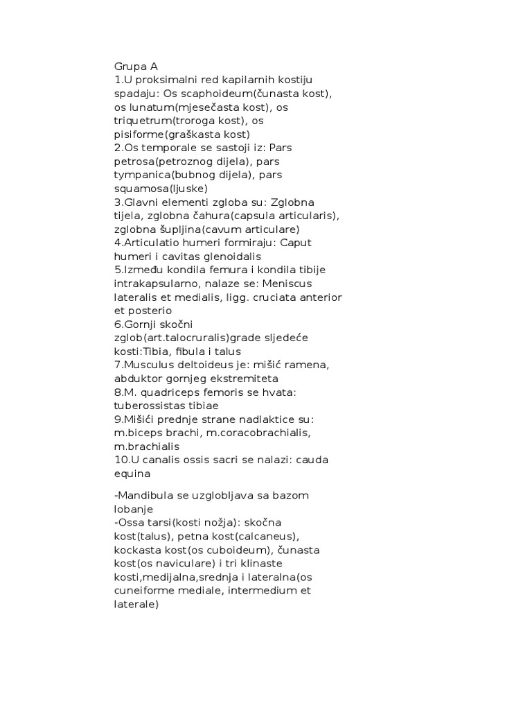 Anatomija | PDF